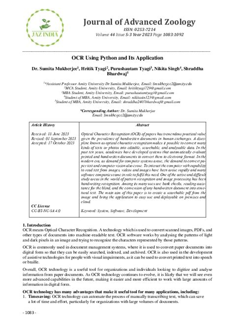 Pdf Ocr Using Python And Its Application