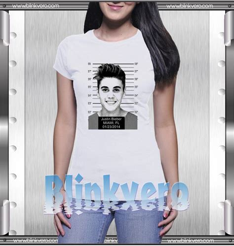 Justin Bieber Mugshot Style Shirts T Shirt Unisex Justin Bieber