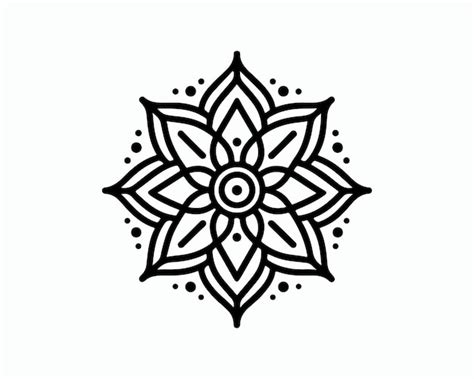 Mandala Ornament Vector Icon Logo Design Premium Ai Generated Vector