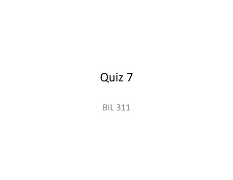 Quiz 7 Mcqs With Answer Biostatistics Bil 311 Quizzes Biostatistics Docsity