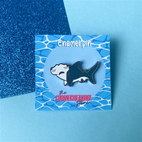 Hammerhead Chibi Shark Enamel Pin Curvecreationstore