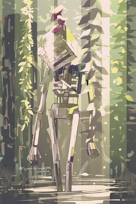 Skeleton Minecraft Drawn By Sparklyguide Danbooru