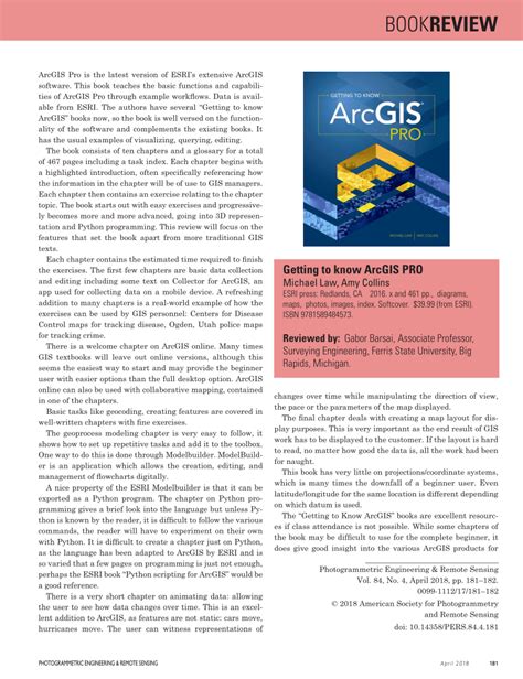 PDF Getting To Know ArcGIS PRO