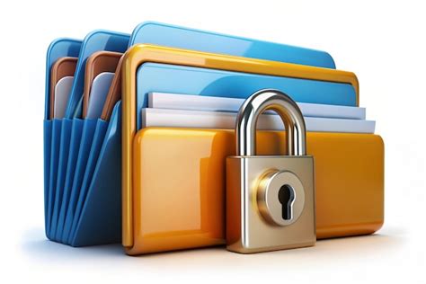 3d Secure Confidential Files Folder With Paper Documents Access And Private Lock File Protection