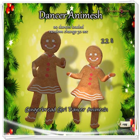 Second Life Marketplace Gingerbread Girl Dancer Animesh
