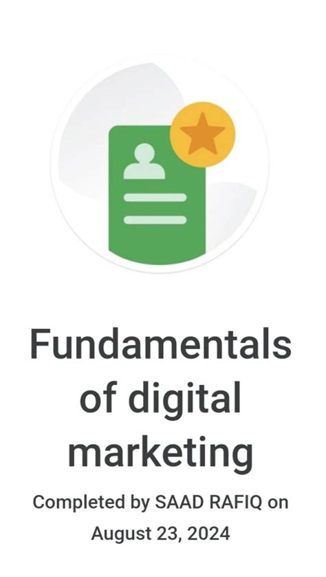 Mfahad Rafiq On Linkedin I Got 3rd Certificate For Fundamental Of Digital Marketing