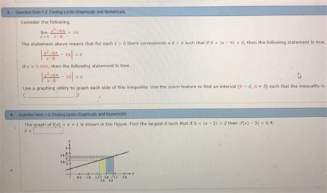 Solved Question From Finding Limits Graphicaly And Chegg Com