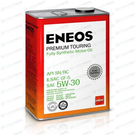 Масло моторное Eneos Premium Touring 5w30 синтетическое, API SN, ILSAC ...