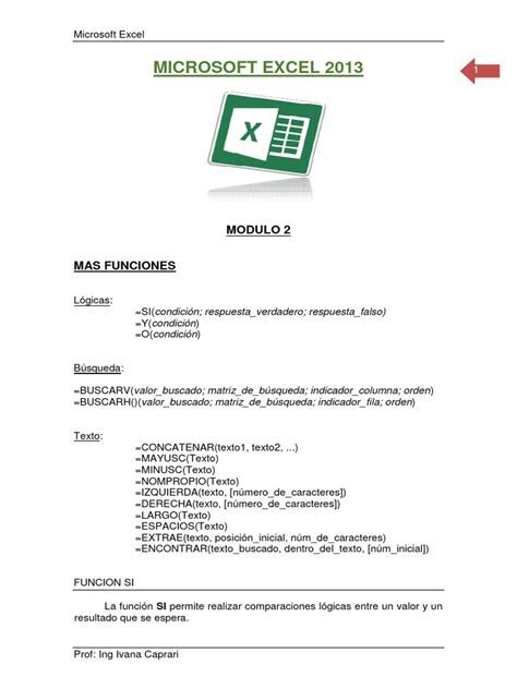 Modulo 2 Pdf Función Matemáticas Microsoft Excel