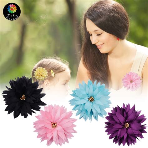 Jual 10 Cm Bros Aplikasi Bunga Zinia Bunga Organza 3d Bros Aplikasi