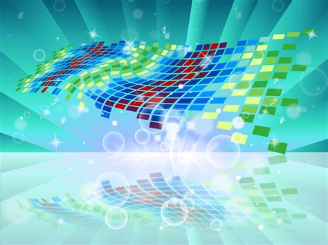 Free Photo Squares Background Represents Light Burst And Glow