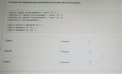 Solved Consider The Following Class And Interfaces And Chegg