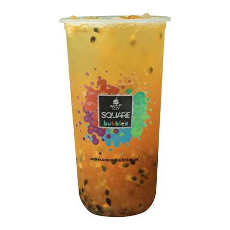 Passion Fruit Popping Boba Square Bubbles