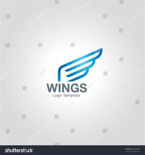 Wings Logo Template Vector Business Icon Stock Vector Royalty Free