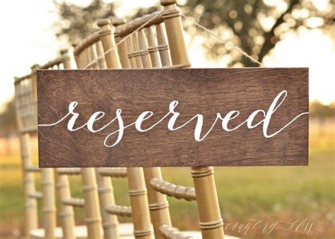 Bridal And Wedding Featured Etsy Product Bride Bows Reserved Sign