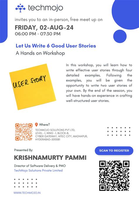 Techmojo Solutions On Linkedin Lets Write 6 Good User Stories See You On 02 Aug 24 The
