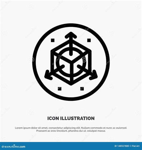 3d Scale Modification Vector Illustration 268136996