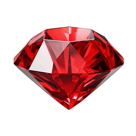 Brilliant Red Diamond Shaped Gemstone With Sparkling Finish 54324784 Png