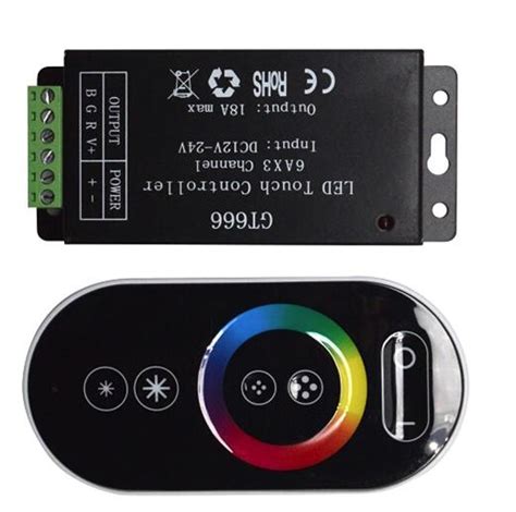 DC12 24V 18A RF Remote Touch RGB Led Controller RGB Led Driver Touch Dimmer For LED Strip Light