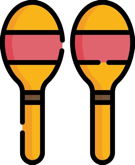 Two Maracas With Red And Yellow Stripes 50120128 Vector Art At Vecteezy