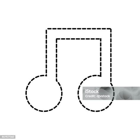 Ilustración De Nota Musical Icono Y Más Vectores Libres De Derechos De