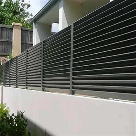 Aluminum Louver Fencing Metal Garden Fence Security Horizontal Privacy