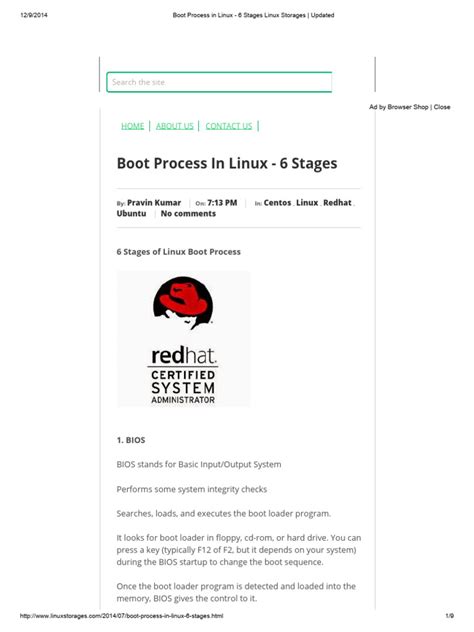 Boot Process In Linux 6 Stages Linux Storages Updated Pdf