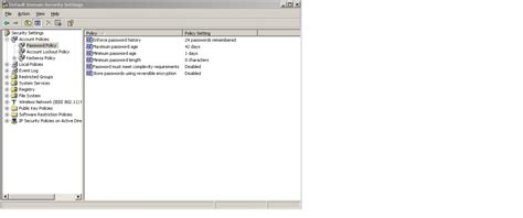 Minimum Password Lengthpassword Complexitymaximum Password Ageminimum Password Ageenforce