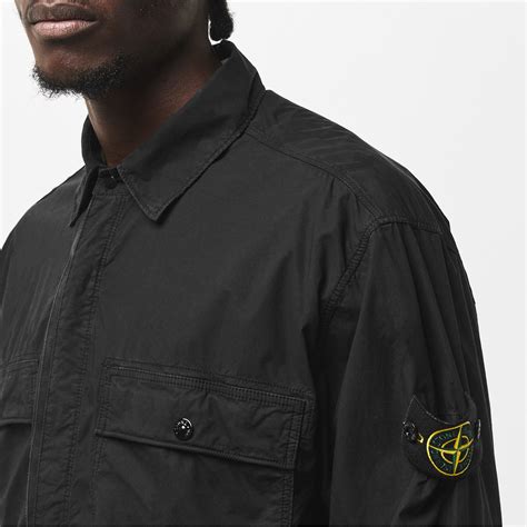 Stone Island Mens 2 Pocket Tela Cotton Long Sleeve Overshirt 18montrose