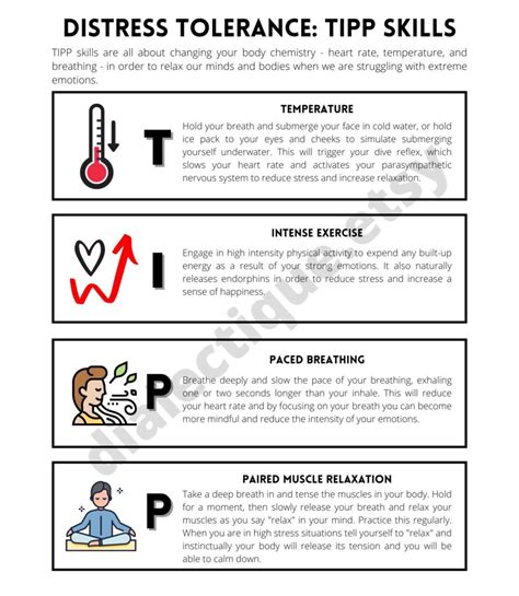 Dbt Tips Worksheet Dbt Worksheets