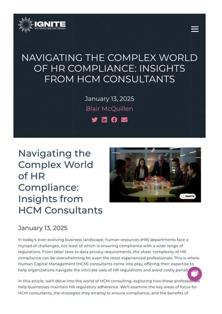 Key Responsibilities of HR Compliance Job Description | CIO Women Magazine | PDF