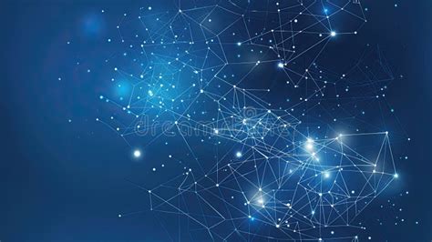 An Abstract Digital Network With Glowing Blue Nodes Connected By White Lines Creating A