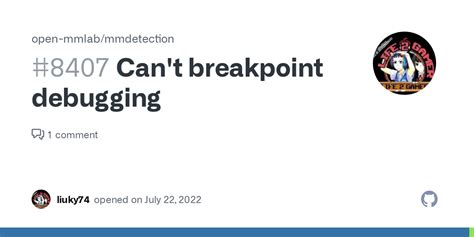 Cant Breakpoint Debugging · Issue 8407 · Open Mmlabmmdetection · Github