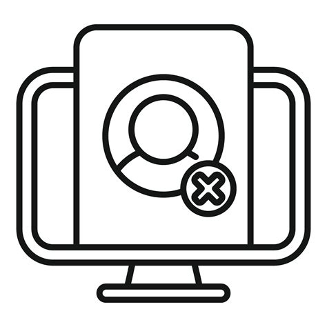Computer Showing Account Deletion Symbol Icon 48289703 Vector Art At Vecteezy