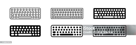 Ilustración De Conjunto De Iconos De Teclado Signo Del Teclado De La