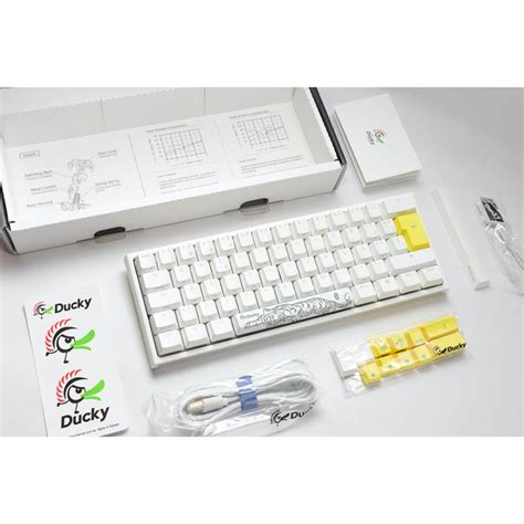 Ducky One 2 Pro Classic Mini 60 Pure White Kailh Red Rgb Pbt Teclado