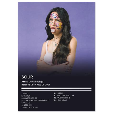 Olivia Rodrigo Sour Premium Album Poster Full Art Backstage Prints