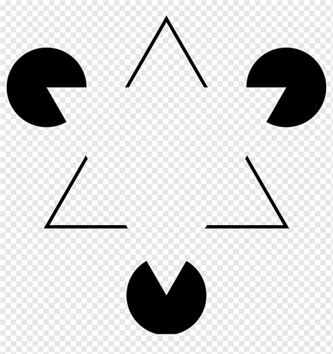 환상 윤곽 pac man kanizsa 삼각형 착시 pac man 각도 본문 삼각형 png pngwing