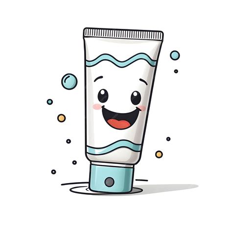 Premium Photo Cute Cartoon Toothpaste Character With Smiling Face