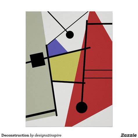 Deconstruction Poster Abstract Poster Poster Prints Mid Century