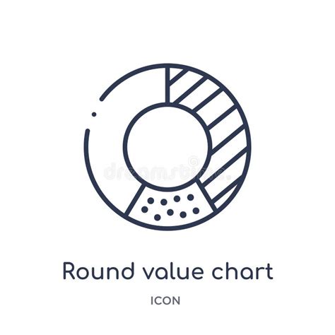Linear Round Value Chart Icon From Business And Analytics Outline