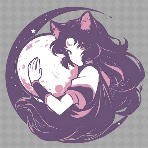 Premium Psd Png Charming And Kawaii Anime Werewolf Girl With Werewolf