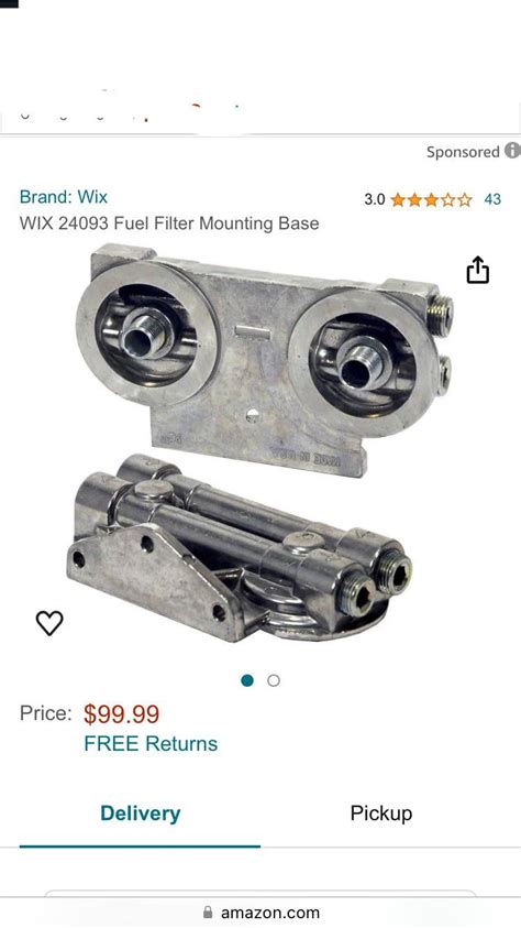 Dual Fuel Filter Base R Dieseltechs