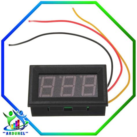 VoltÍmetro Digital Dc De 3 Cables 056 Pulgadas 0 100v Rojo