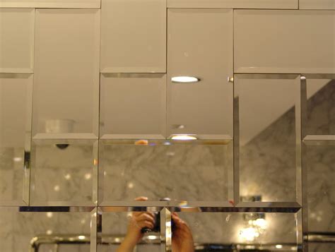 Small Beveled Mirror Tiles Home Design Ideas