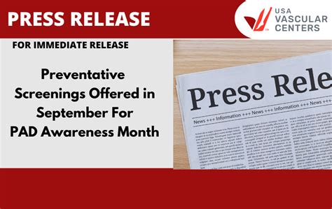 Preventative Screenings During Awareness Month Pad Treatment Centers Usa Vascular Centers