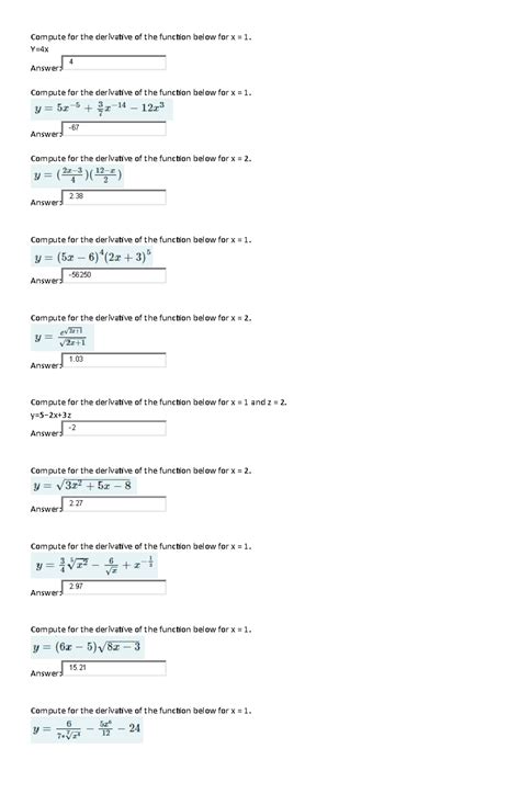 Basic Calculus Math101 Midterm Reviewer Derivatives And Functions