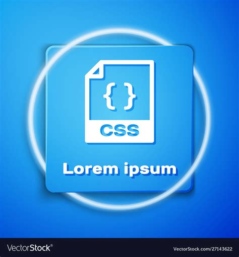 white css file document download css button icon vector image