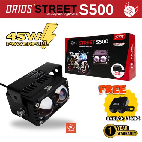 Jual Orios Street S500 Lampu Foglamp Led Mini Laser Projector Dua Mata