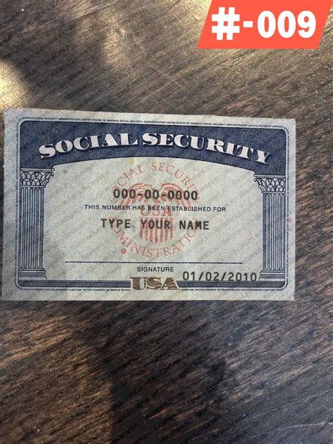 Blank Social Security Card Template Editable Document Psd